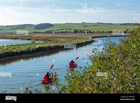 Kayaks On The River Cuckmere Cuckmere Haven Seven Sisters East