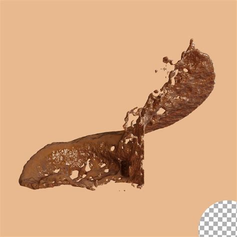 Premium Psd Chocolate Milk Splash 3d Realistic