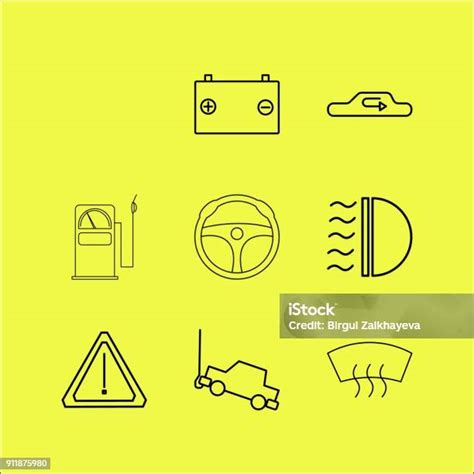 運輸和運輸線性圖示集向量圖形及更多圖示圖片 圖示 拖車 插圖 Istock