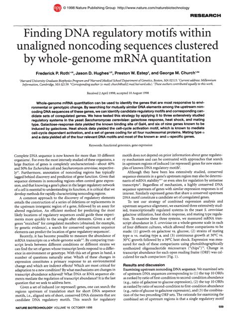 Pdf Finding Dna Regulatory Motifs Within Unaligned Non Coding