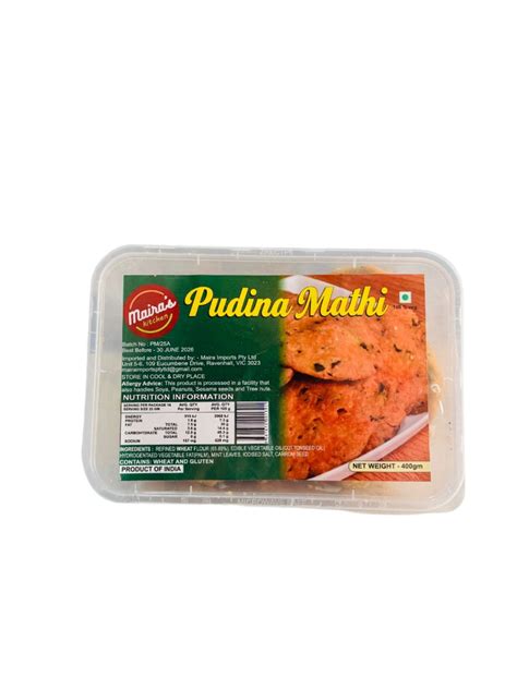Pudina Mathi 400g Mairas Kitchen Festive Snacks Tales Of India