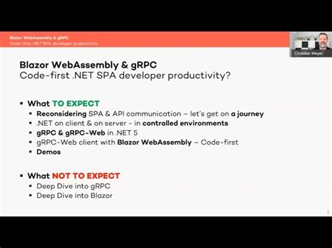 Ndc Conferences Talk Blazor And Grpc Code First Net Spa Developer