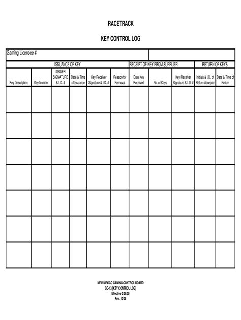 Key Log Template Excel Fill Out And Sign Online Dochub
