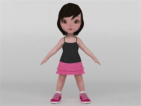 Toon Girl 3d Model Cgtrader