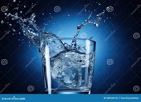 Glass With Water Illustration Ai Generative Stock Illustration