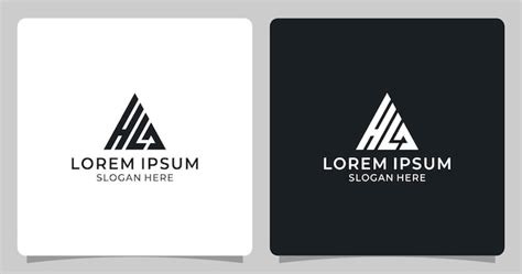Premium Vector Letter H L And C Triangle Geometric Symbol Simple