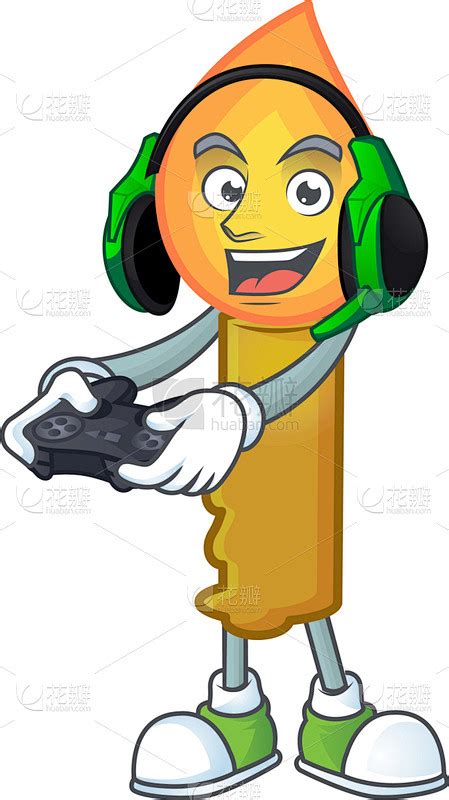 蜡烛黄金动画片耳机玩家可爱的华丽的一个物体烛光安慰