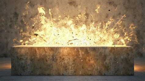 Dynamic Debris Exploding Wall Provides Center Stage For Any Object