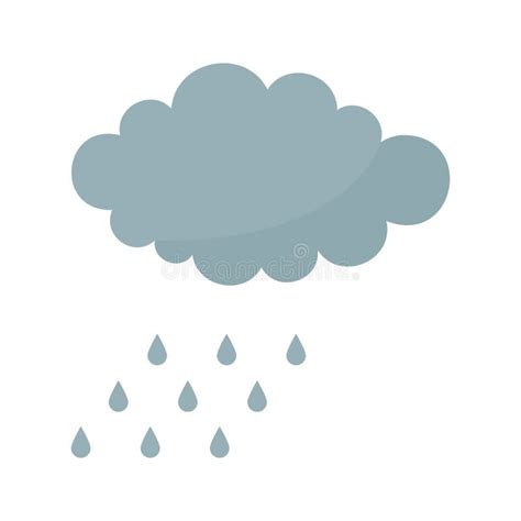 Vector Illustration Of A Rainy Cloud Stock Vector Illustration Of