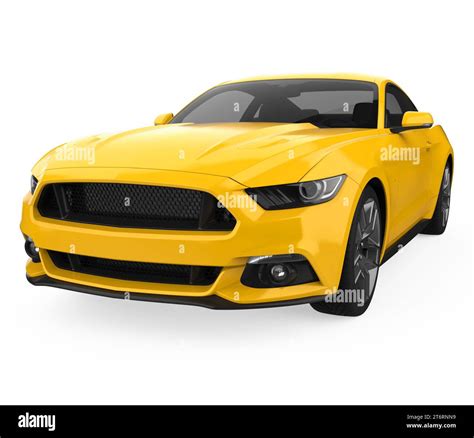 Yellow Sport Car Isolated Stock Photo Alamy