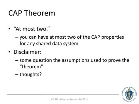 PPT CAP Theorem PowerPoint Presentation Free Download ID