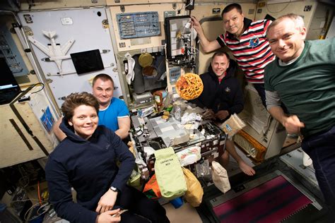 Inside International Space Station Eating