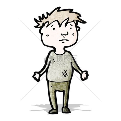 卡通可怜的男孩插画图片下载 正版图片402407093 摄图网