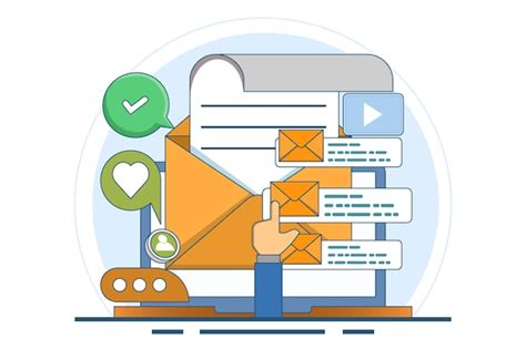 Premium Vector Email Marketing Strategy Concept Or Email Campaign Or