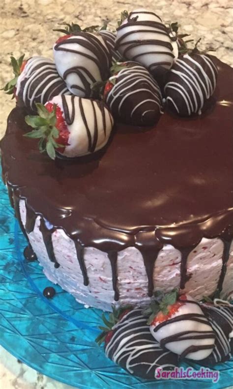 Chocolate Covered Strawberry Cake Recipe Sarah Is Cooking