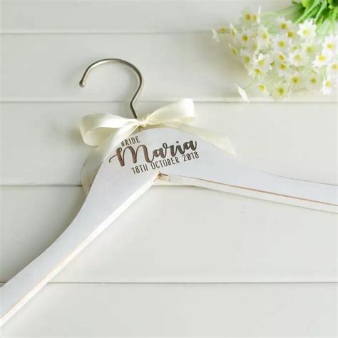 Personalized Wedding Hanger Engraved Wedding Clothes Hanger Dress