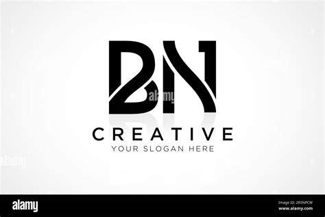 Bn Letter Logo Design Vector Template Alphabet Initial Letter Bn Logo Design With Glossy