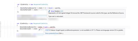 Type Cast Is Redundant Target Type Conditional Expression Not