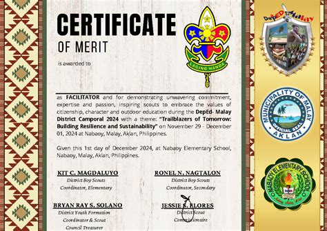 Bsp Facilitator Certificate As Facilitator And For Demonstrating