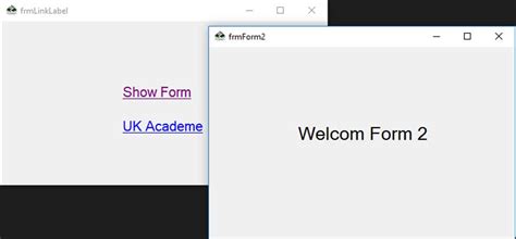 CS LinkLabel Control C GUI Course UK Academe