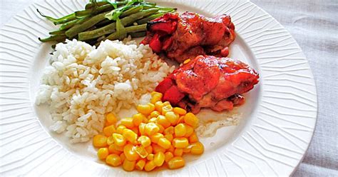 Muslos De Pollo Al Horno Con Verduras Y Arroz Receta De Cocinar Con