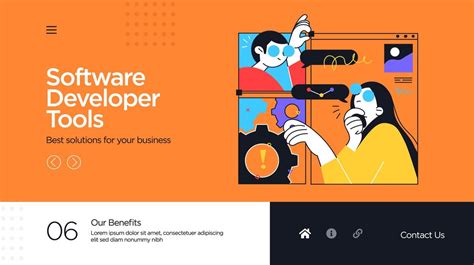 Premium Vector Landing Page Template Of Developing Computer Software Coding And Programming