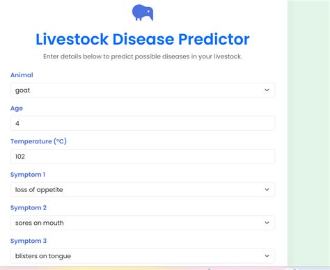 Livestock Disease Predictor Devpost