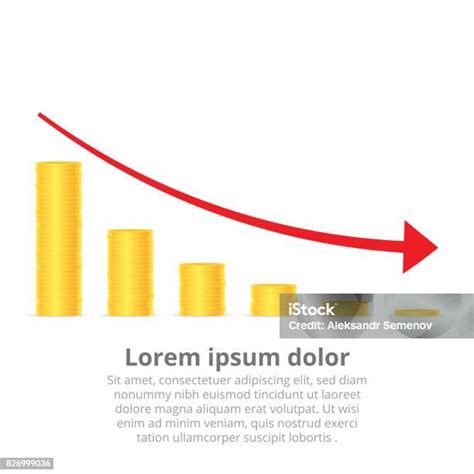 成堆的金幣圖箭頭收入和利潤白色背景上的孤立向量圖向量圖形及更多一組物體圖片 一組物體 付錢 俄羅斯 Istock