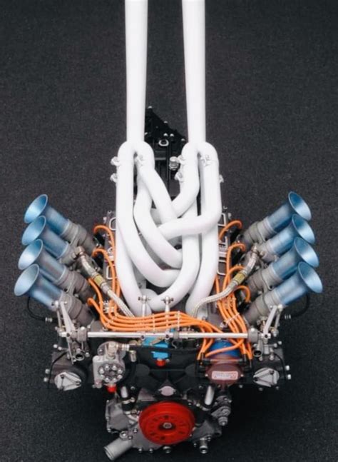 Ford Racing Engine With Multiple Hoses