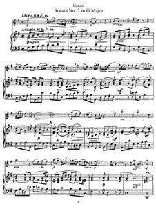 Sonata for Flute and Harpsichord in G Major HWV b Op No by G F Händel on MusicaNeo