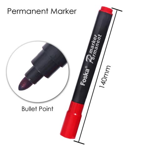 Foska Office School Stationery Color Plastic Permanent Marker Pen Set Permanent Marker And