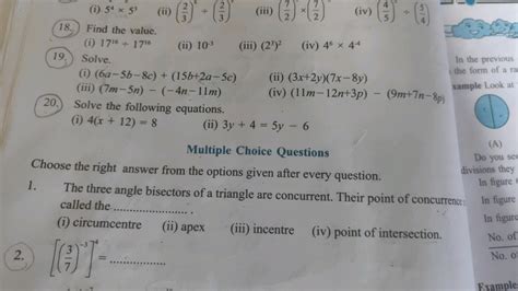 The Three Angle Bisectors Of A Triangle Are Concurrent Their Point Of Co