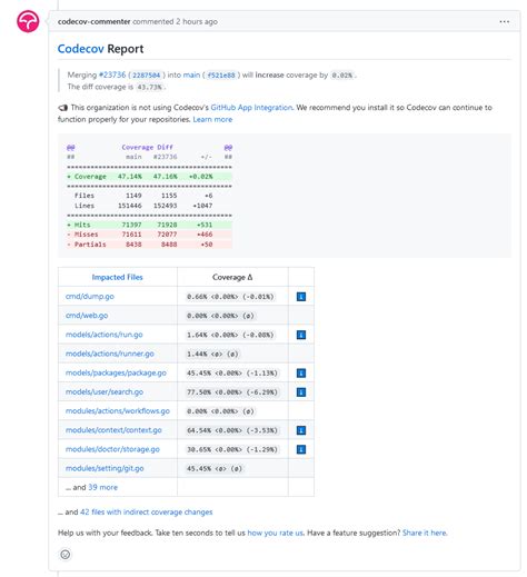 Use Codecov App · Issue 23746 · Go Giteagitea · Github