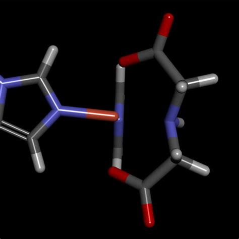 A Stick Model Of The Crystal Structure Of The Bisimidazoleida Cu²