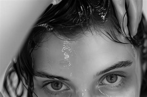 Premium Photo A Woman Is Getting Her Hair Washed In The Shower