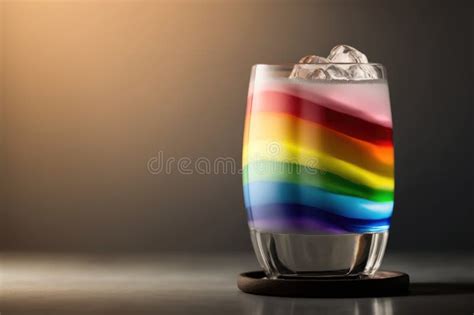 Rainbow Cocktail For The International Lgbt Pride Day Made With