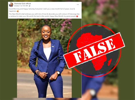 ignore facebook page impersonating kenyan journalist chemutai goin