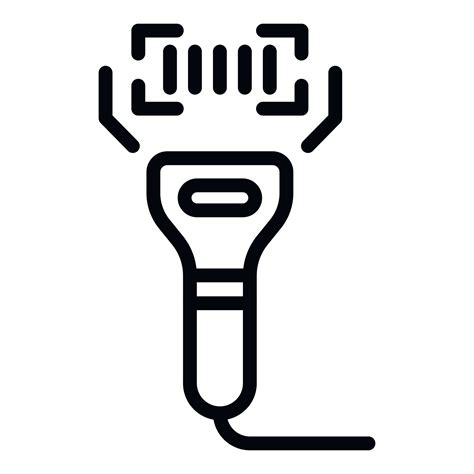 Market Barcode Scanner Icon Outline Style Vector Art At Vecteezy