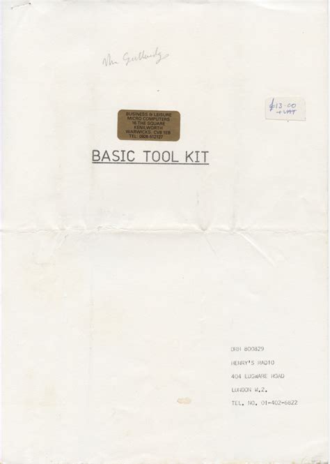 BASIC Tool Kit Book Computing History