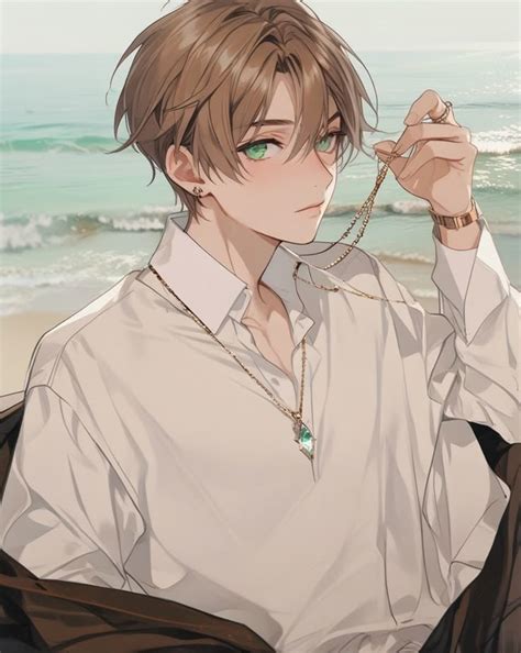 Brown Hair Hazel Green Eyes Rich Anime Men 2025