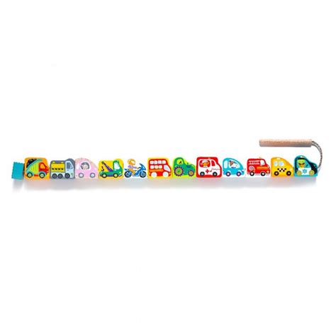 Jeu de laçage en bois les véhicules Cubika Jeujouethique