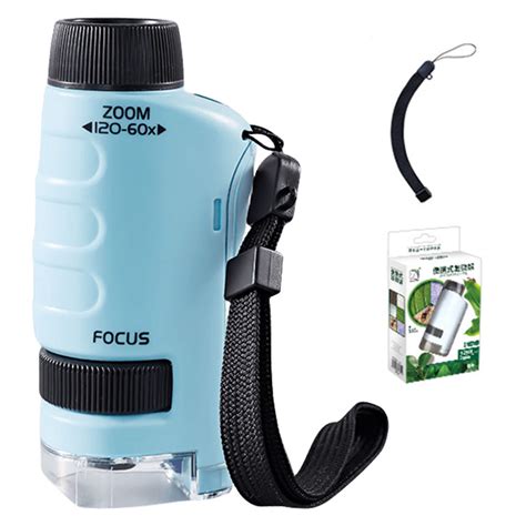 Yguping 60x 120x Magnification Pocket Microscope Educational Handheld
