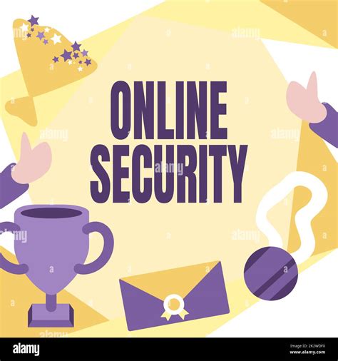 Hand Writing Sign Online Security Conceptual Photo Rules To Protect Against Attacks Over The