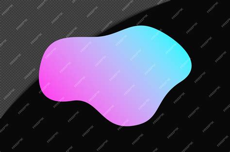 premium psd abstract shape gradient element with colorful color