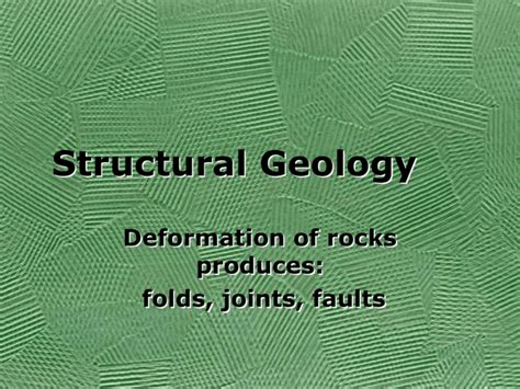 Structural Geology