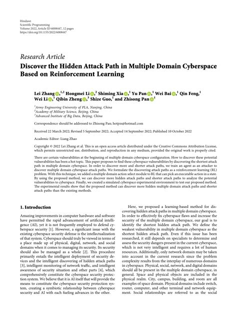Pdf Discover The Hidden Attack Path In Multiple Domain Cyberspace