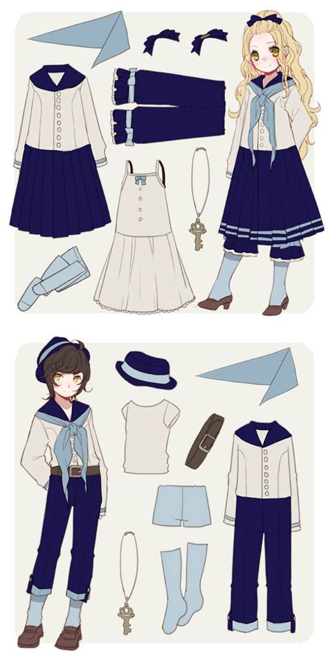 Cute Sailor Uniforms Costume Design Anime Outfits Clothes