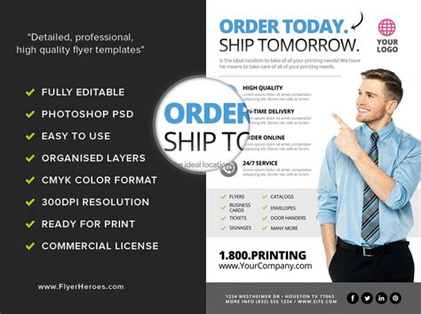 Printing Services Flyer Template 2 Flyerheroes