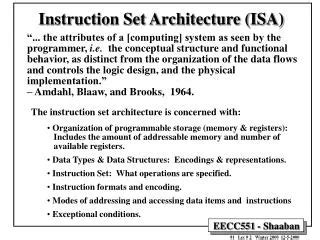 PPT Instruction Set Architecture ISA PowerPoint Presentation Free