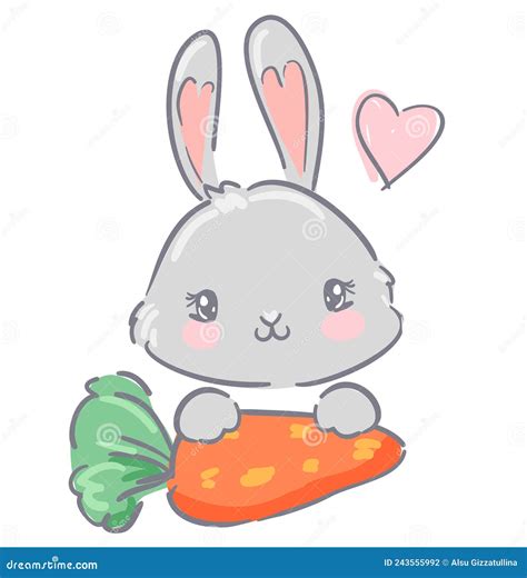 Carrot Bunny Drawing At Harley Harris Blog